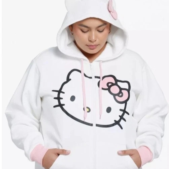 Hello Kitty | Jackets & Coats | Hello Kitty Plus Size Zip Up Hoodie ...
